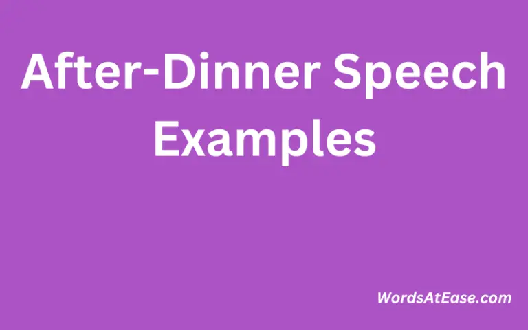 6 After-Dinner Speech Examples - Words at Ease