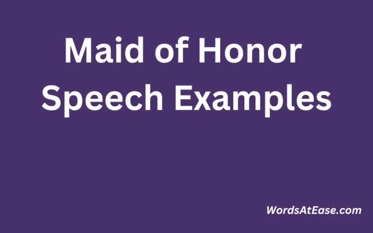 6 Maid of Honor Speech Examples - Words at Ease