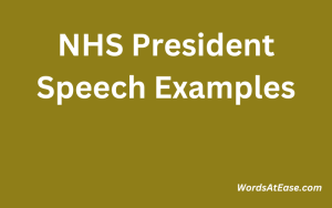 5 NHS President Speech Examples - Words at Ease