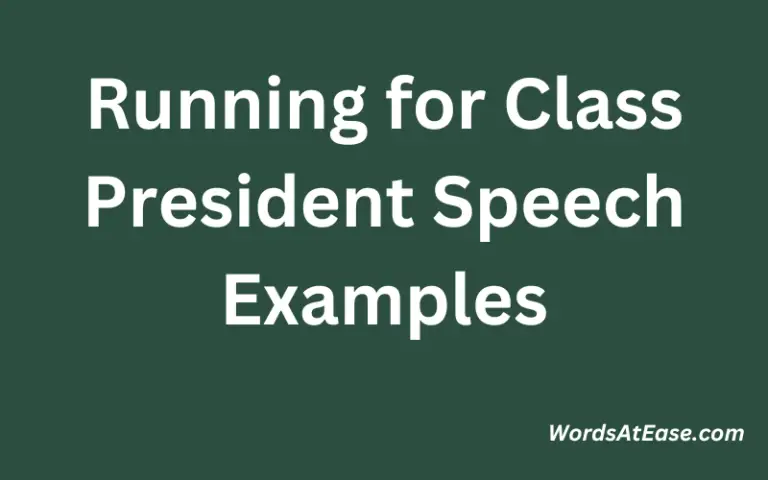 6 Running for Class President Speech Examples - Words at Ease