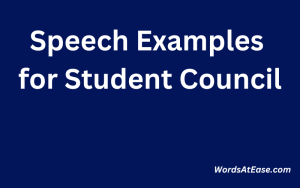 6 Speech Examples for Student Council - Words at Ease