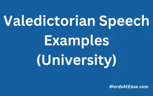 6 Valedictorian Speech Examples (University) - Words at Ease