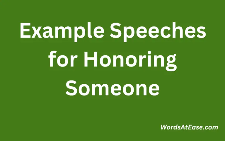 6 Example Speeches for Honoring Someone - Words at Ease