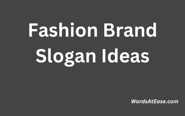 15 Fashion Brand Slogan Ideas - Words at Ease
