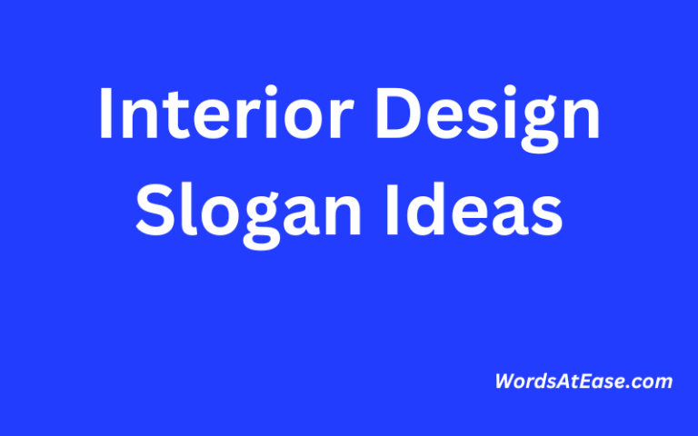 15 Interior Design Slogan Ideas - Words at Ease