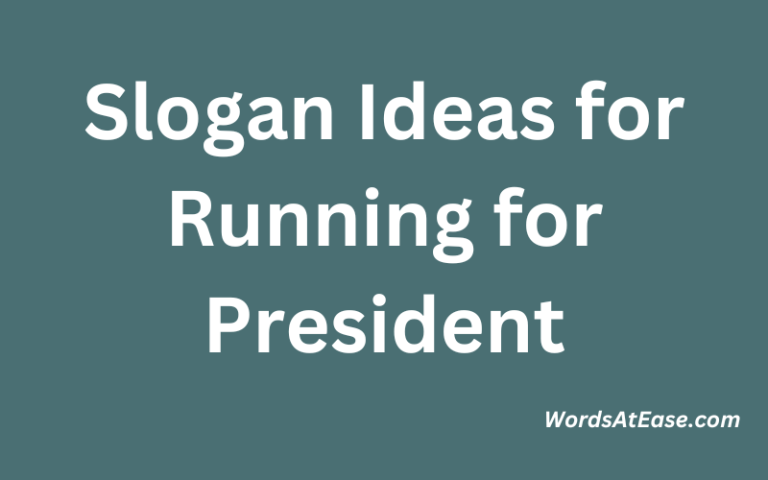15 Slogan Ideas for Running for President - Words at Ease